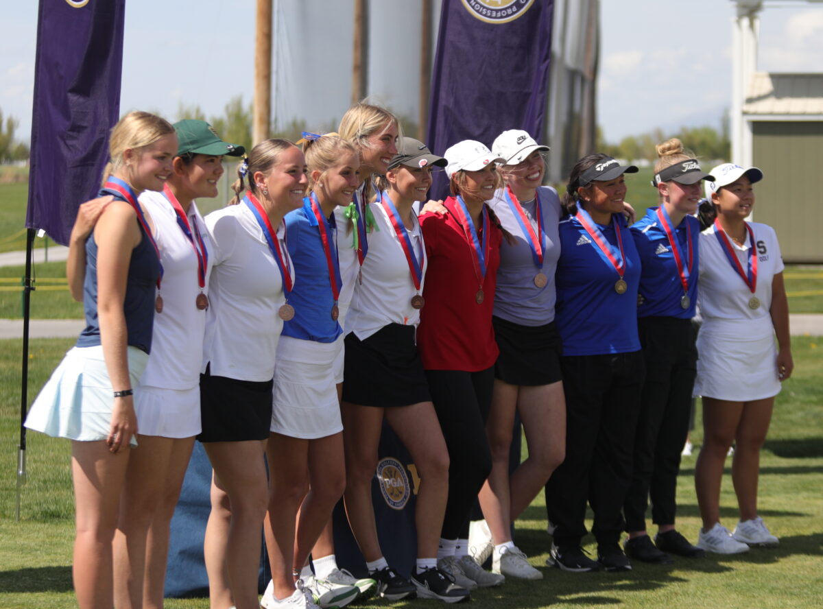 Atop the field after 1 day, Bonneville girls golf takes 3rd at 5A ...